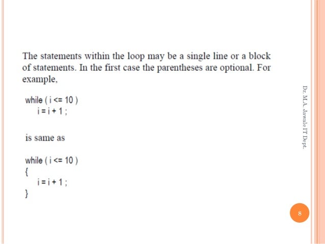 The loop control structure | PPT