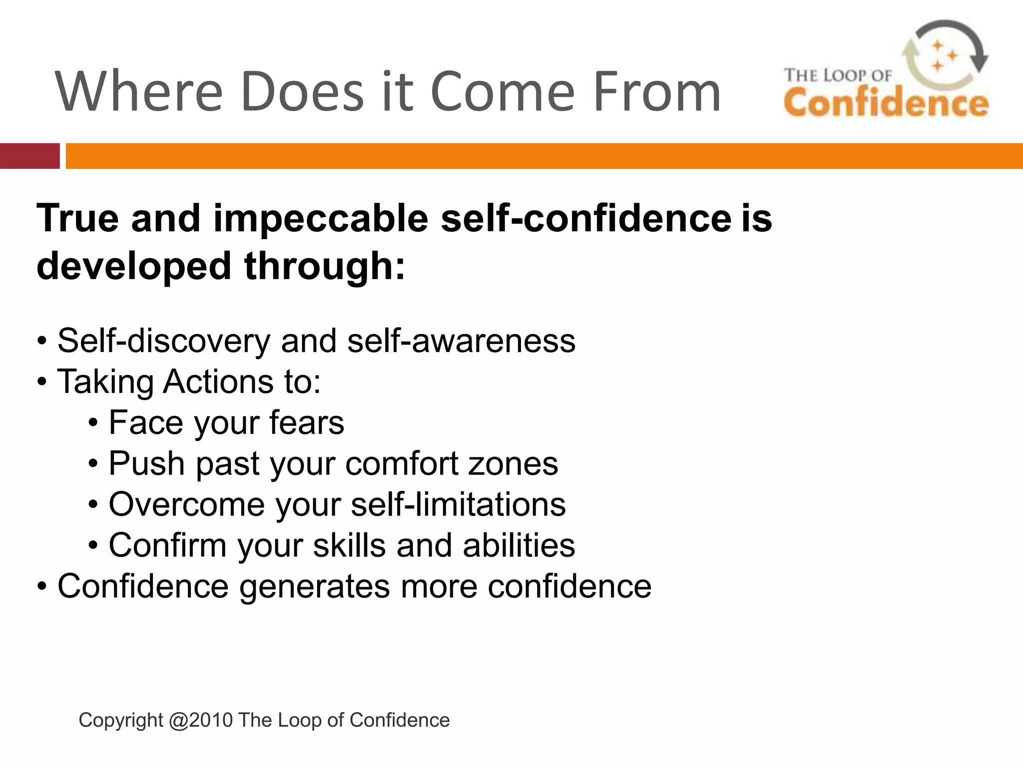Introducing The Loop of Confidence | PPT