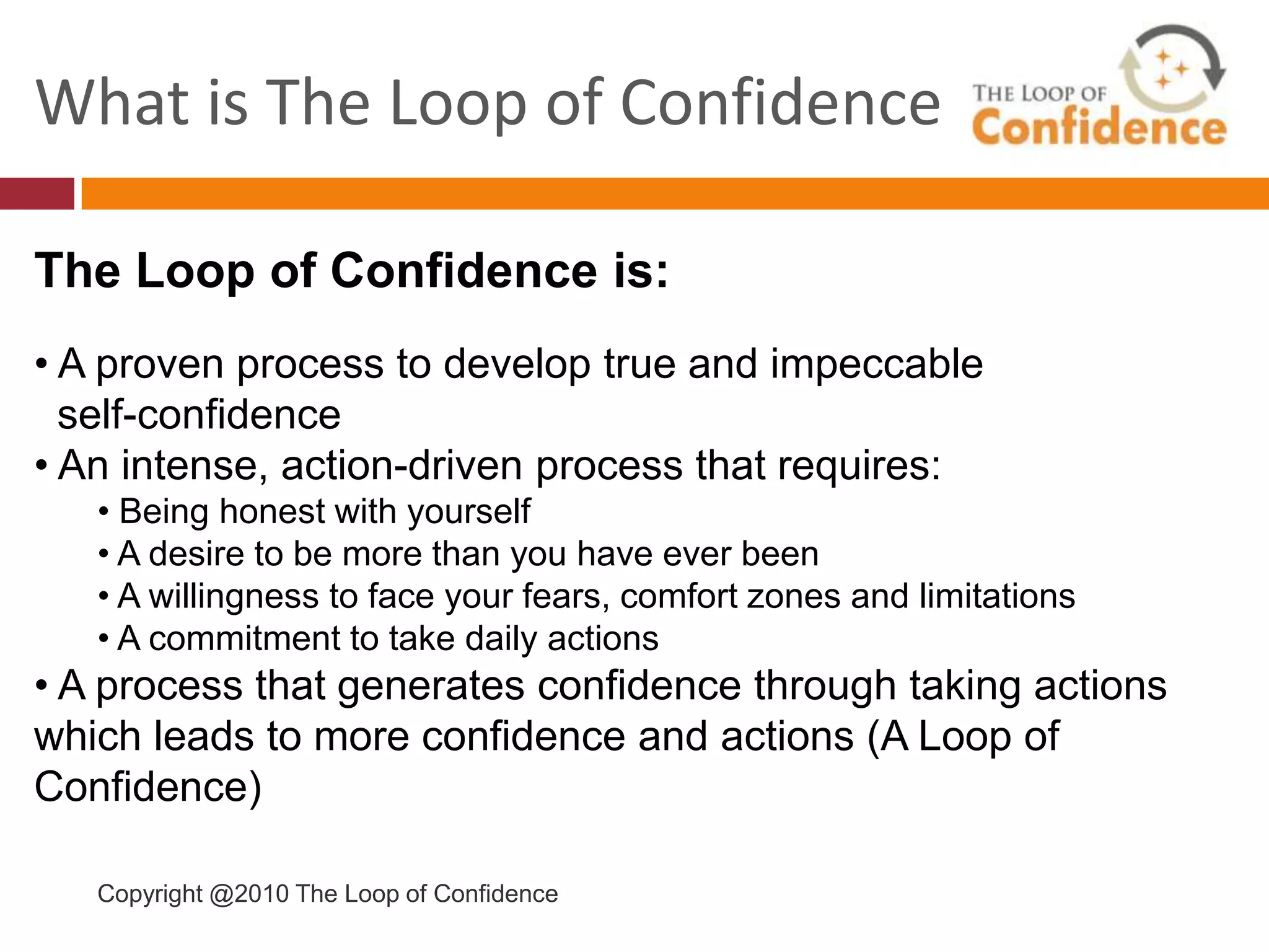 Introducing The Loop of Confidence | PPT