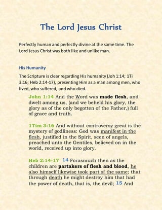 The Lord Jesus Christ | DOCX