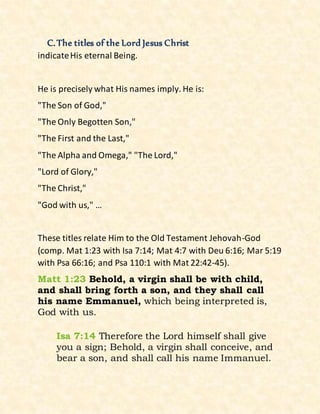 The Lord Jesus Christ | DOCX | Christianity | Religion & Spirituality