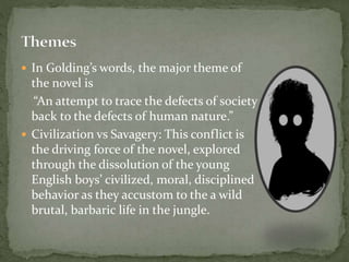 The lord of the flies | PPTX | Fiction | Books and Literature