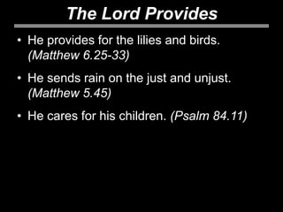 The LORD Provides (Jehovah Jireh) Men's Retreat | PPTX