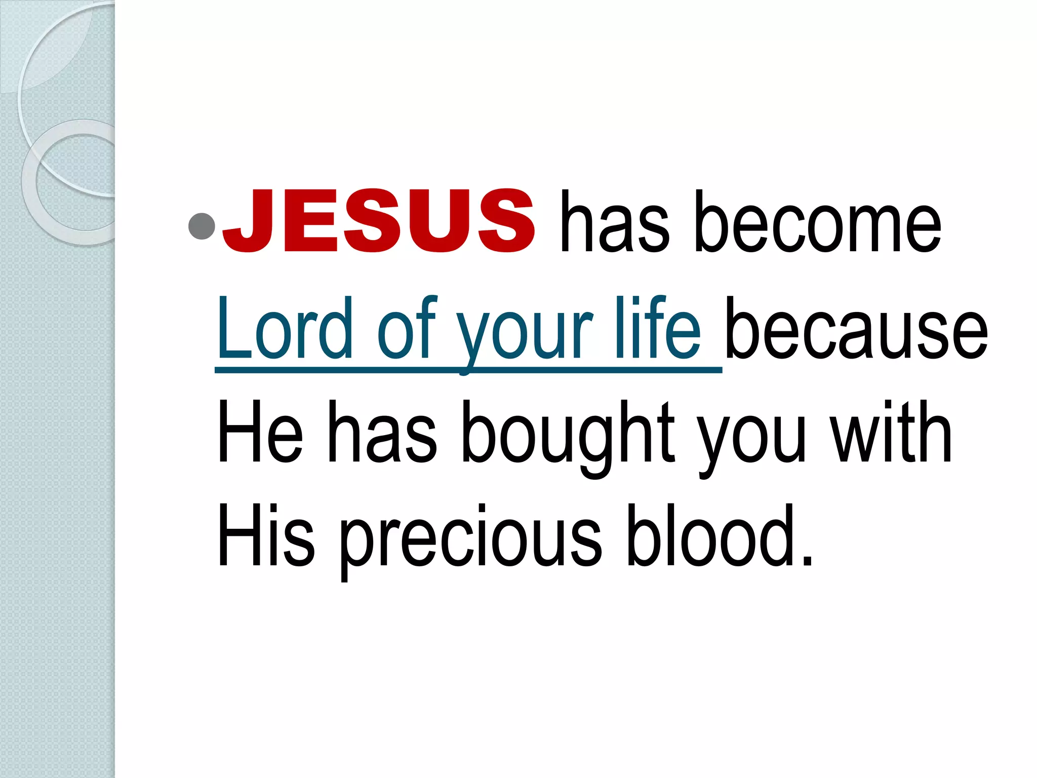 The Lordship of Jesus Christ | PPTX