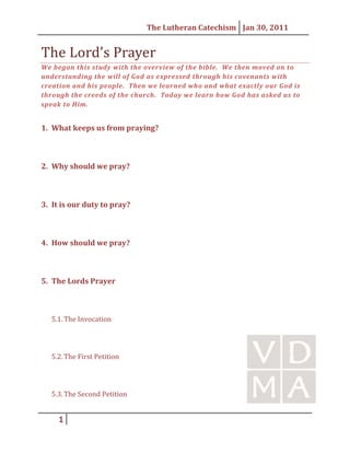The Lords Prayer Handout | PDF