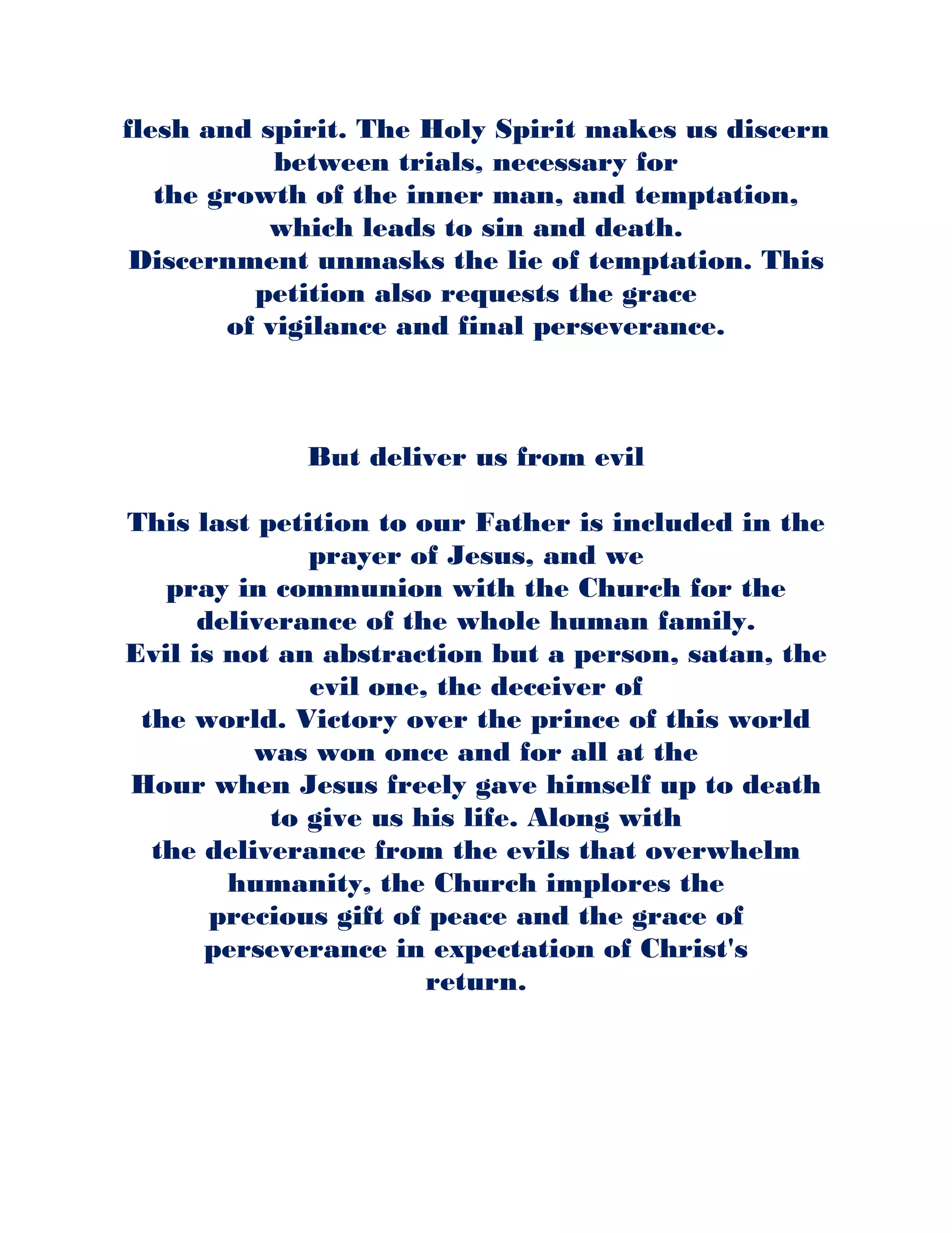 The lord's prayer | DOC | Christianity | Religion & Spirituality