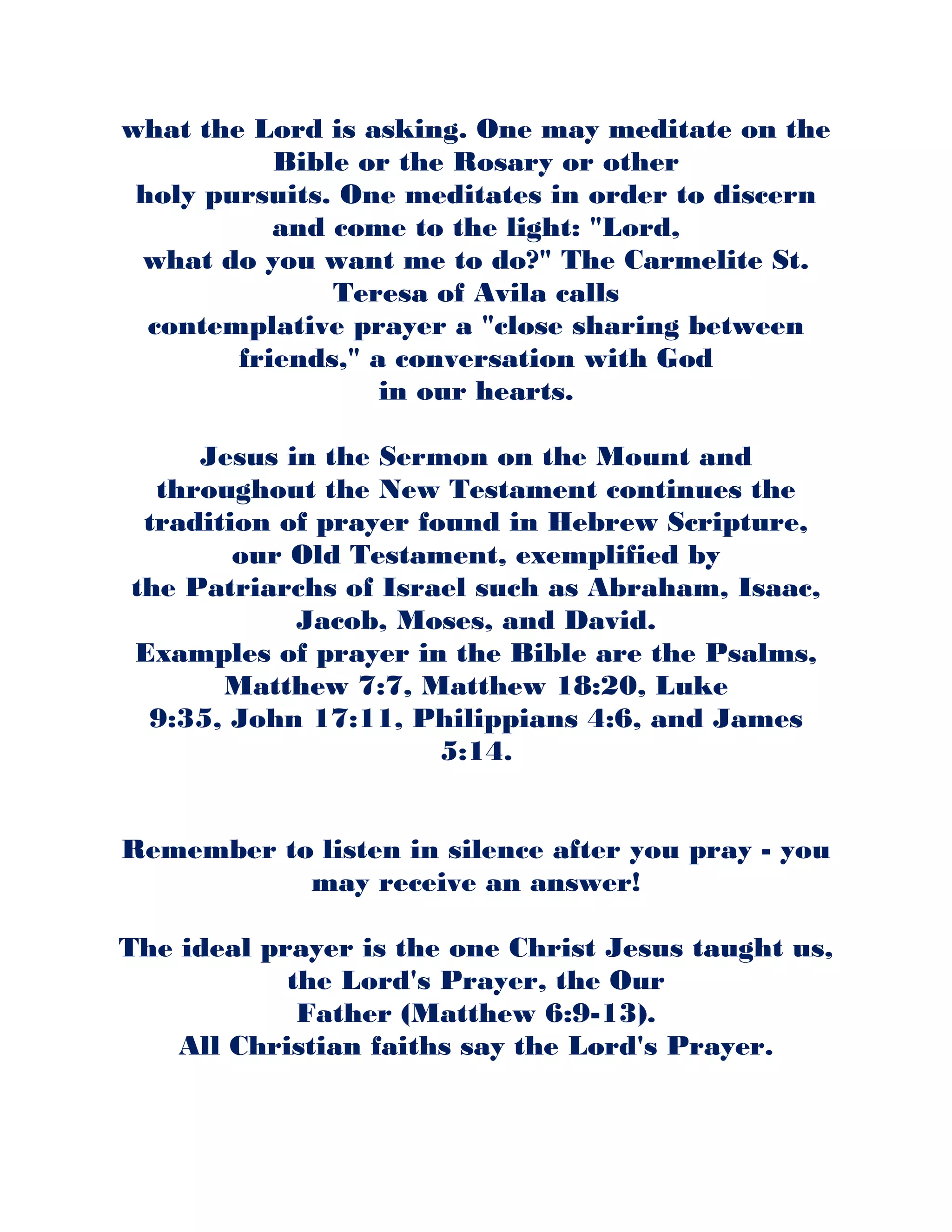 The lord's prayer | DOC | Christianity | Religion & Spirituality