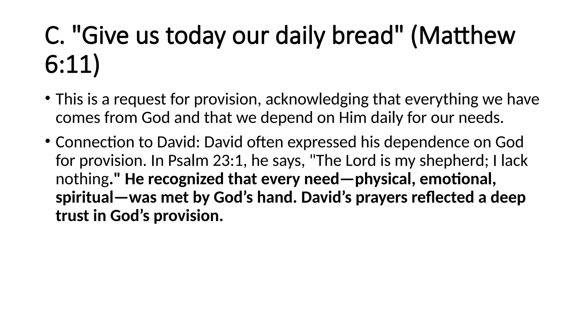 The LORD’s Prayer in connection with King David’s Model of Prayer.pptx