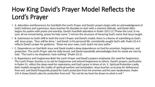 The LORD’s Prayer in connection with King David’s Model of Prayer.pptx