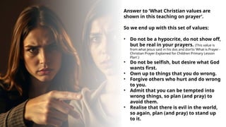 The Lord’s Prayer Explained for Children - Primary RE Lesson Plan | PPTX