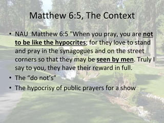 John 17, The Lord's Prayer, Should Christians Recite It, Matthew 6;5-13; Contemplative prayer ...