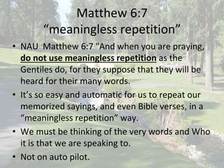 John 17, The Lord's Prayer, Should Christians Recite It, Matthew 6;5-13 ...