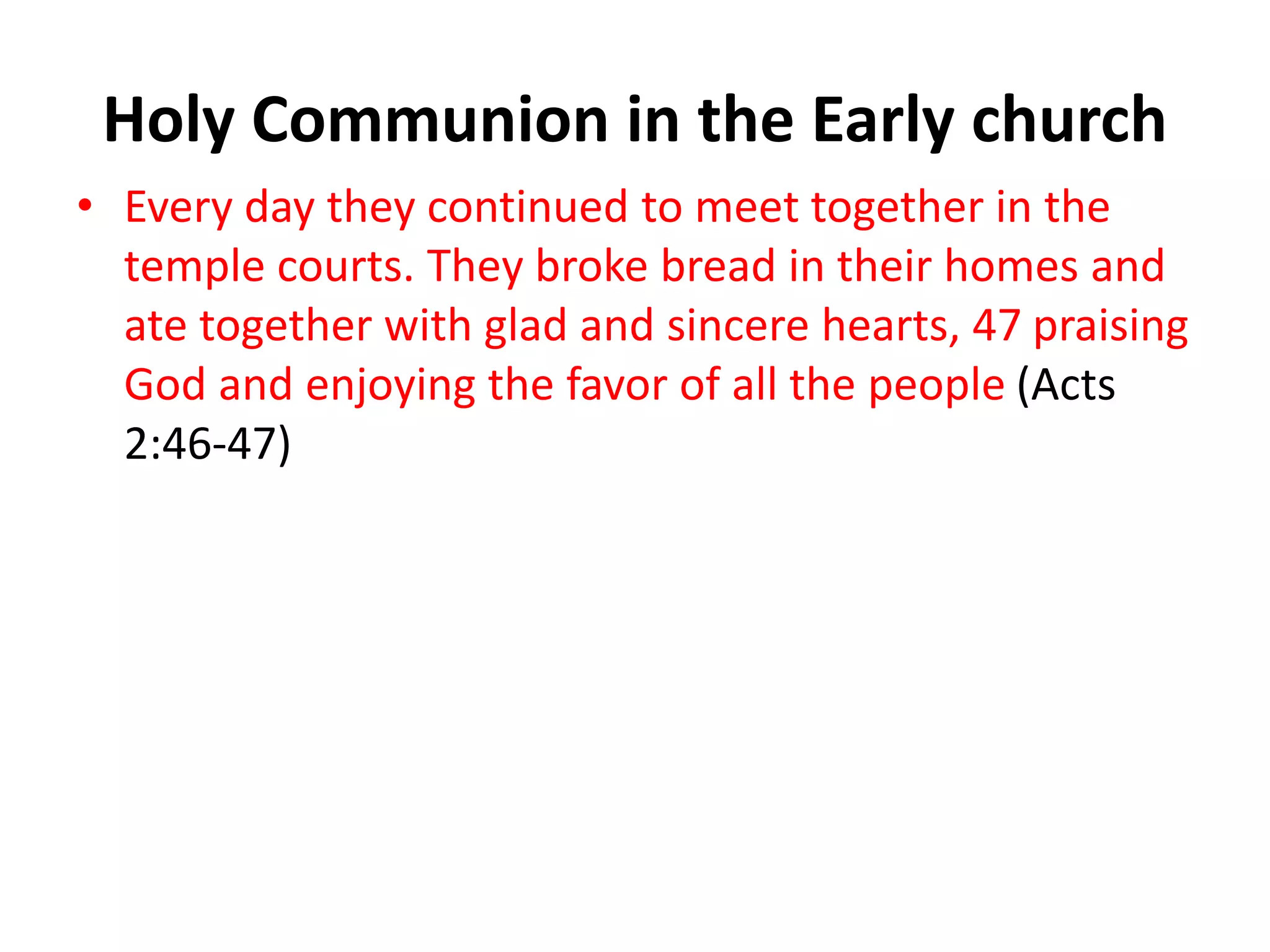 One in Communion: Understanding The lord's supper | PPTX | Christianity ...