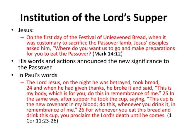 One in Communion: Understanding The lord's supper | PPTX | Christianity ...