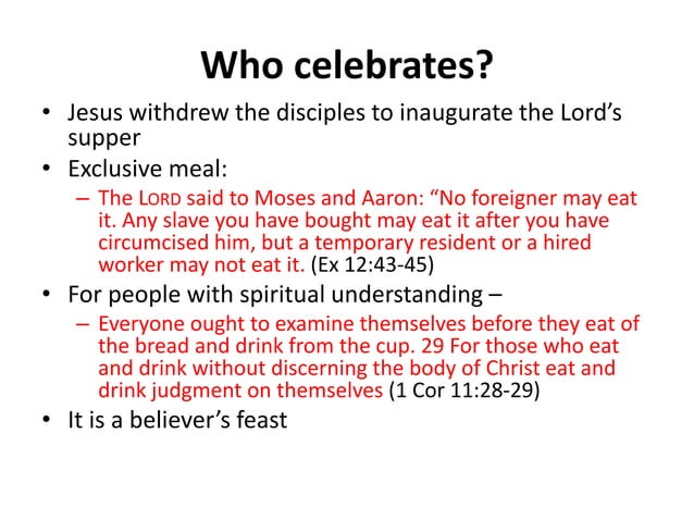 One in Communion: Understanding The lord's supper | PPTX | Christianity ...