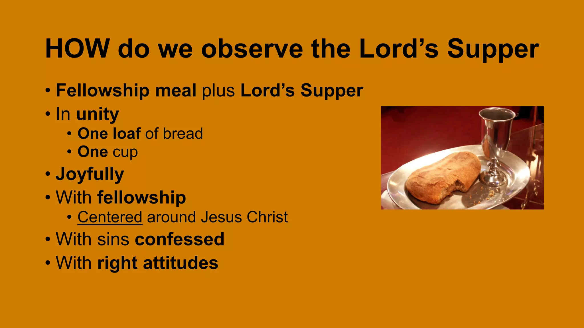 Lord's Supper in the Church | PDF