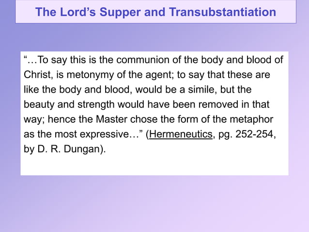 The Lord’s Supper and Transubstantiation.ppt