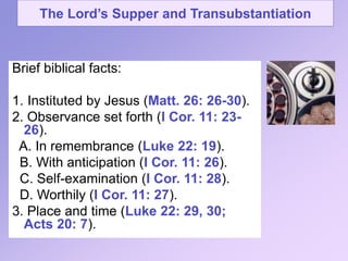 The Lord’s Supper and Transubstantiation.ppt