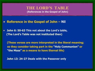 The Lord’S Table | PPT | Christianity | Religion & Spirituality