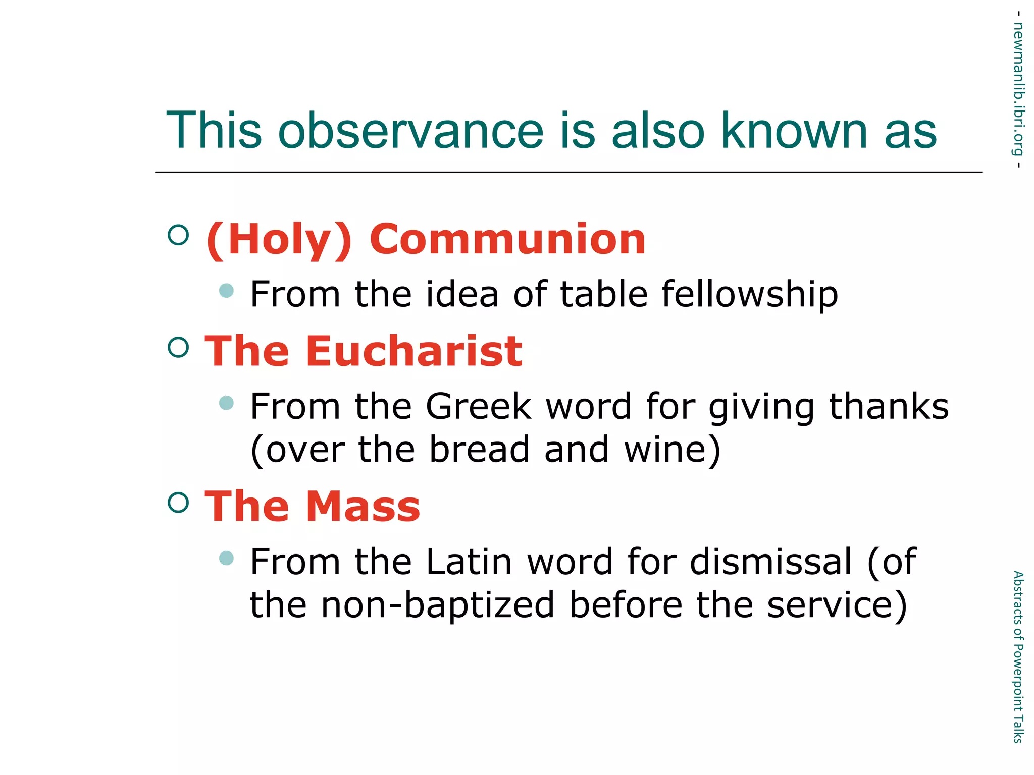 The lord supper | PPT