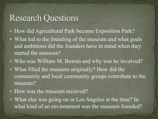 The los angeles county museum of history1b | PPTX