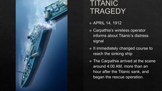 THE LOSS OF THE TITANIC by Sir Arthur Henry Rostron | PPTX
