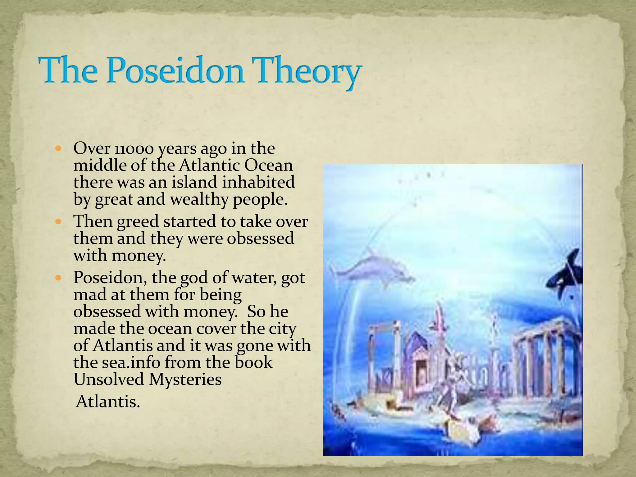 The lost city of atlantis. .. . .! | PPTX