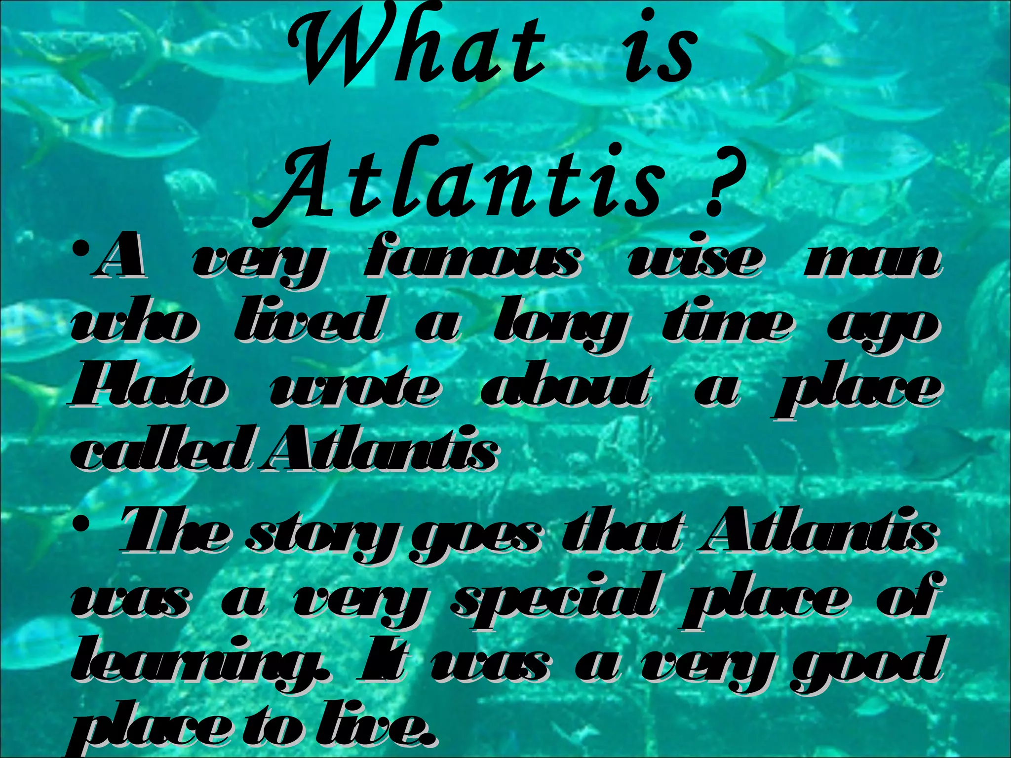 The lost city of atlantis | PPT
