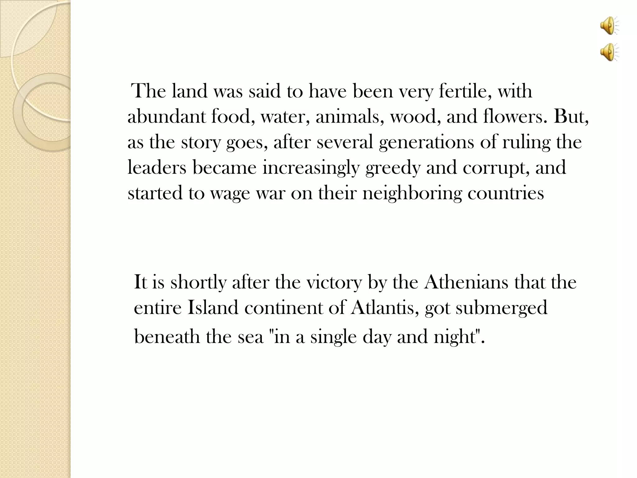 The lost city of atlantis | PPSX