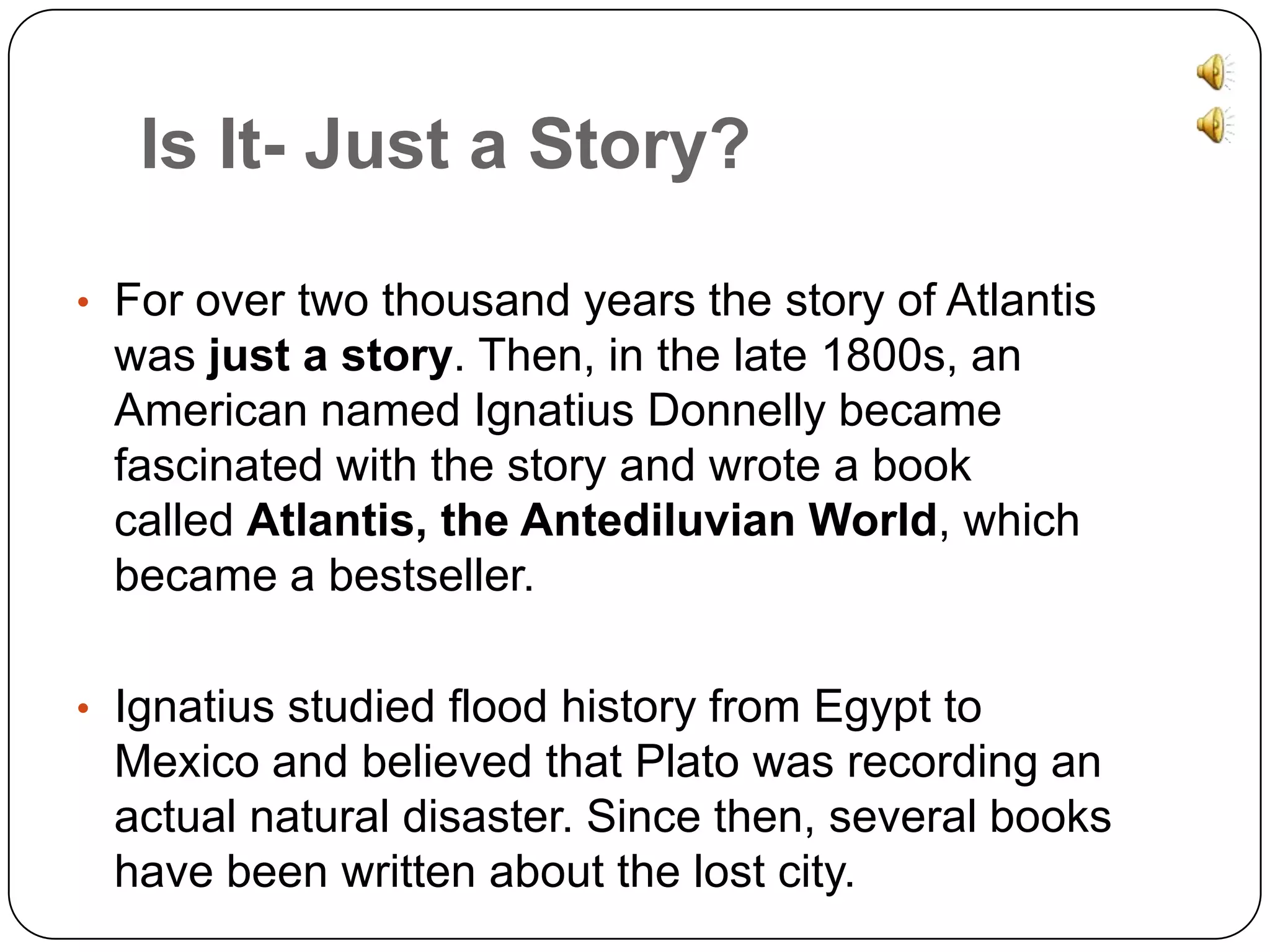 The lost city of atlantis | PPSX
