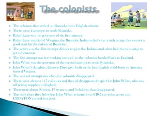 The Lost Colony of Roanoke | PPTX