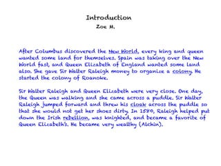 The Lost Colony of Roanoke | PDF