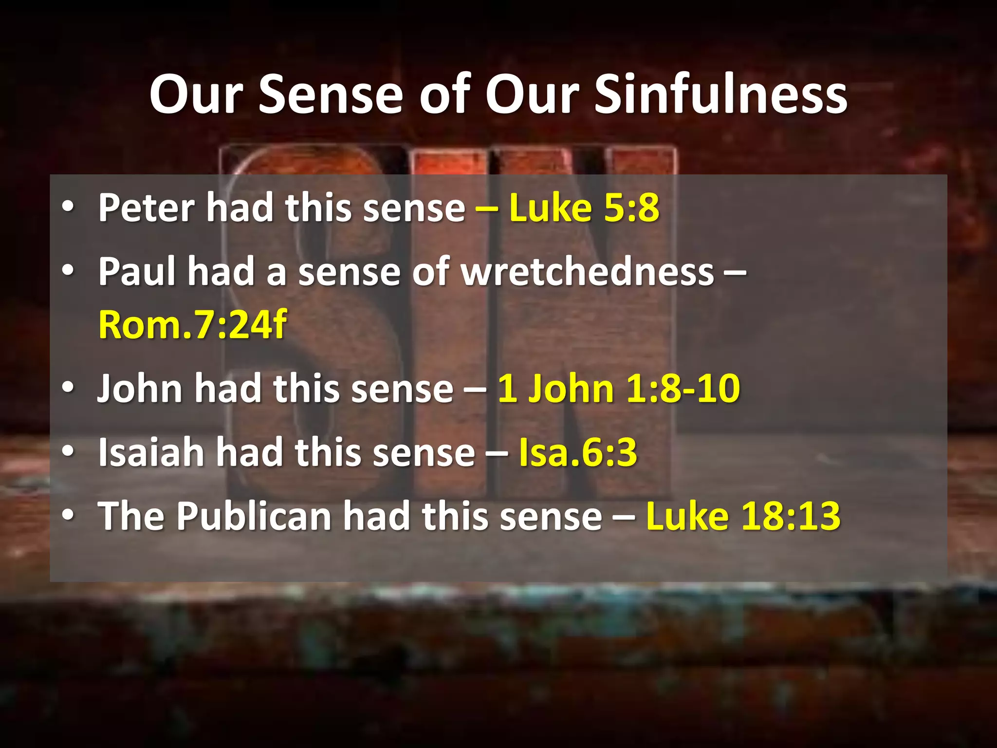 The lost sense of sin | PPTX