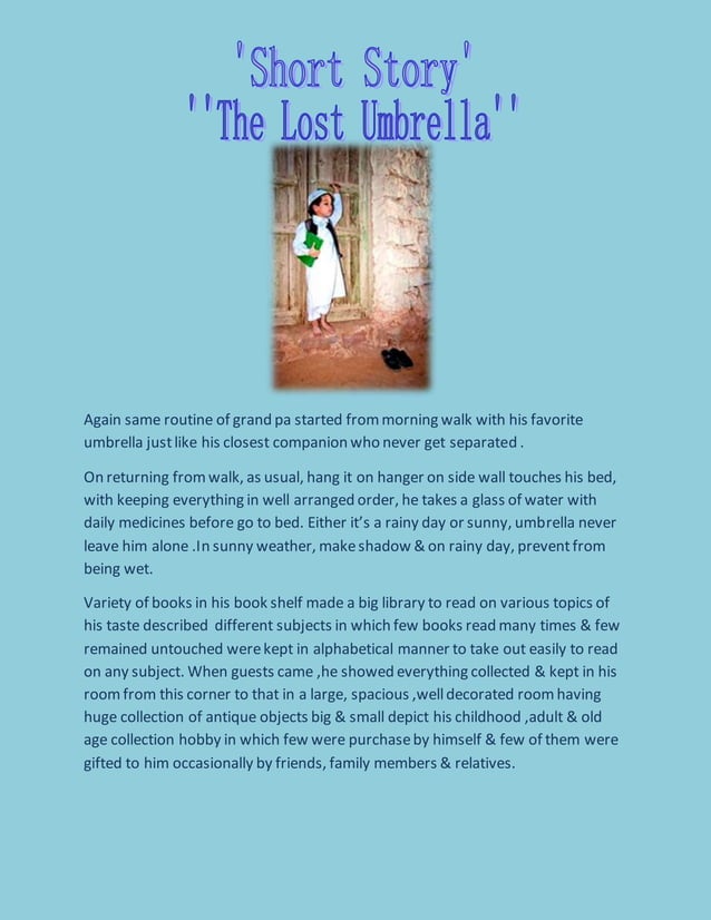Short Story,The Lost Umbrella | DOCX