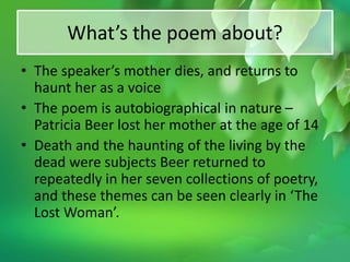 The Lost Woman | PPTX