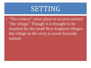 The lottery | PPTX