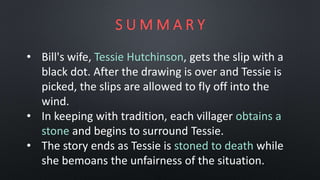 The Lottery Literary Report | PPTX