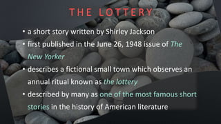 The Lottery Literary Report | PPTX