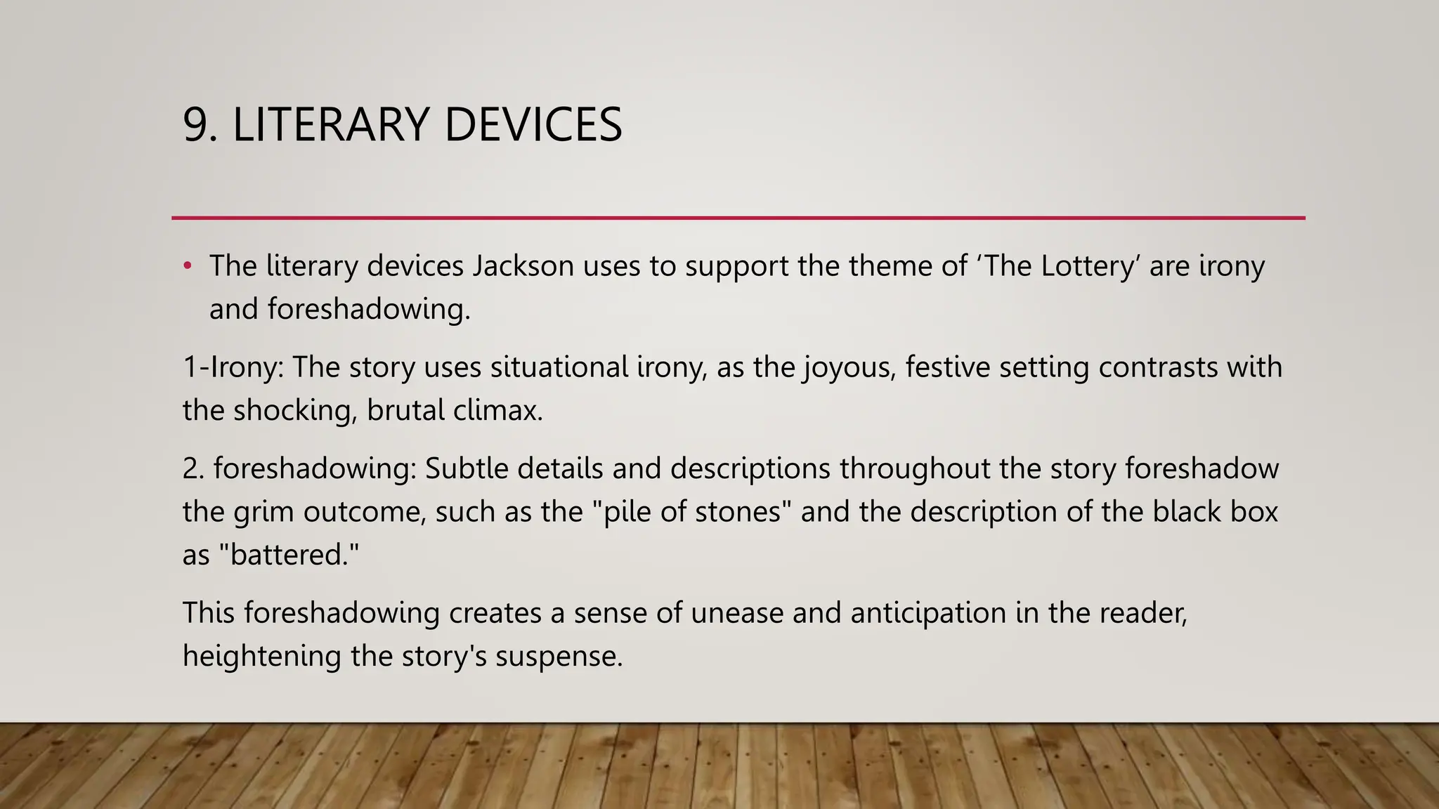 The lottery analysis short story p .pptx