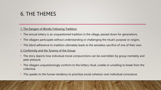 The lottery analysis short story p .pptx