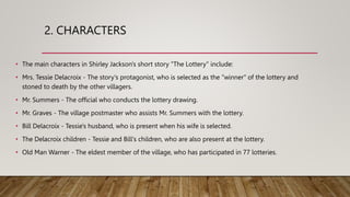 The lottery analysis short story p .pptx