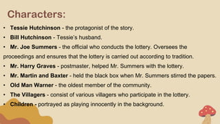 The_Lottery_by_Shirley_Jackson: all the things you must know | PPTX