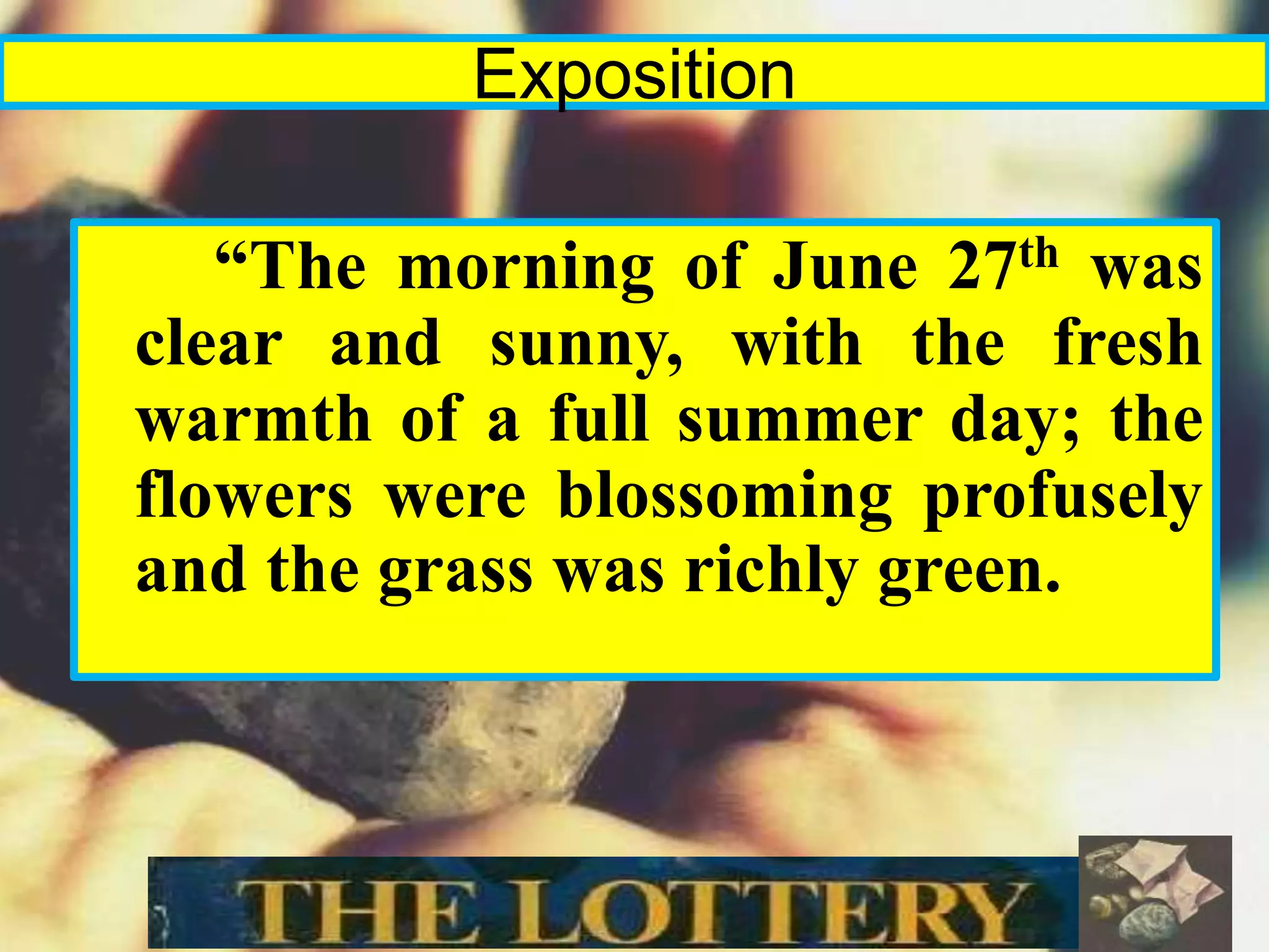 The lottery by Shirley Jackson | PPTX