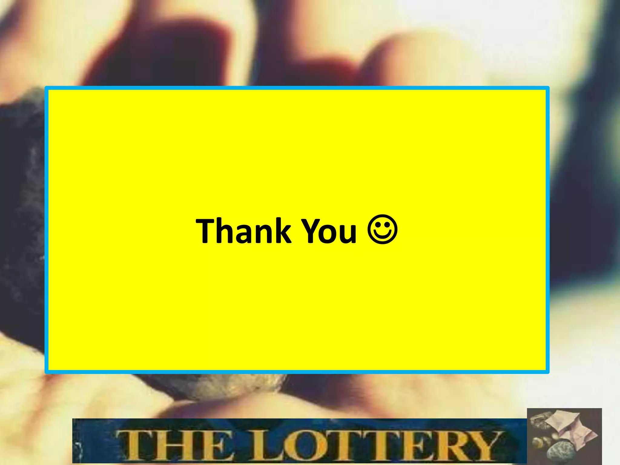 The lottery by Shirley Jackson | PPTX