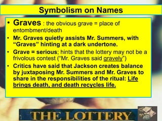 The lottery by Shirley Jackson | PPTX