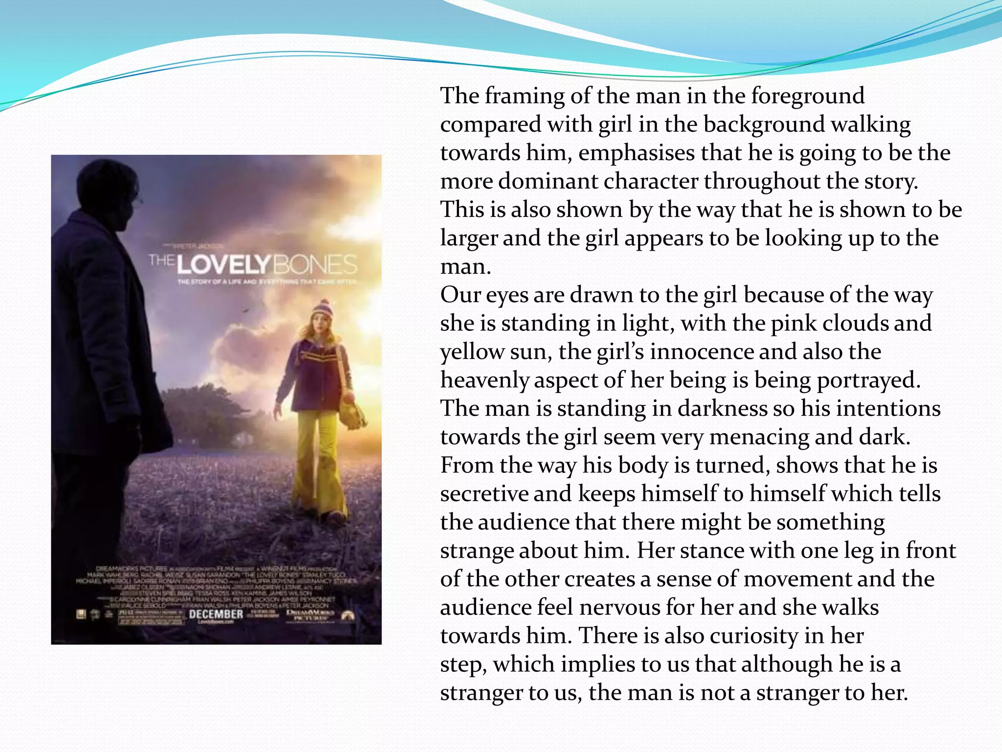 The lovely bones poster analysis | PPTX