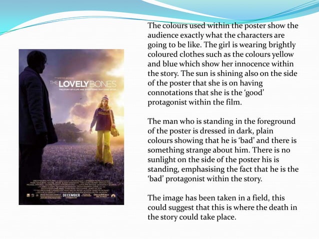 The lovely bones poster analysis | PPTX