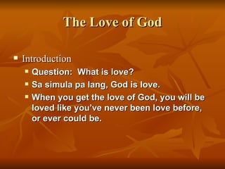 The Love Of God | PPT
