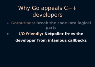 The low level awesomeness of Go | PDF