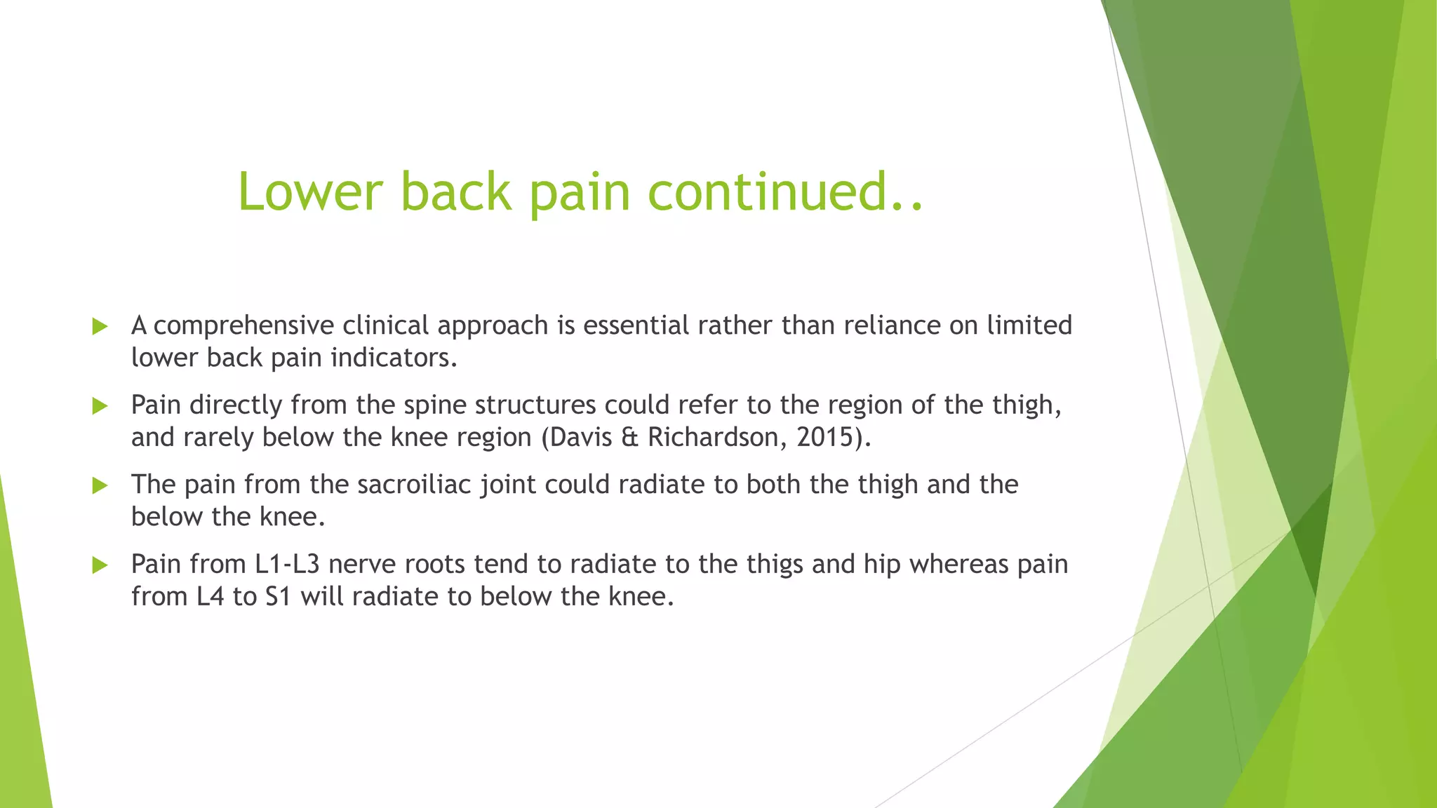 The lower back pain | PPTX